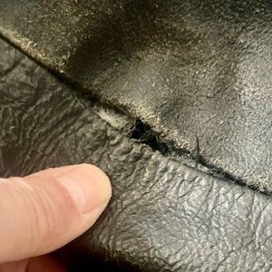 First Leather | Jackets & Coats | Vintage Black Belted Motorcycle ...